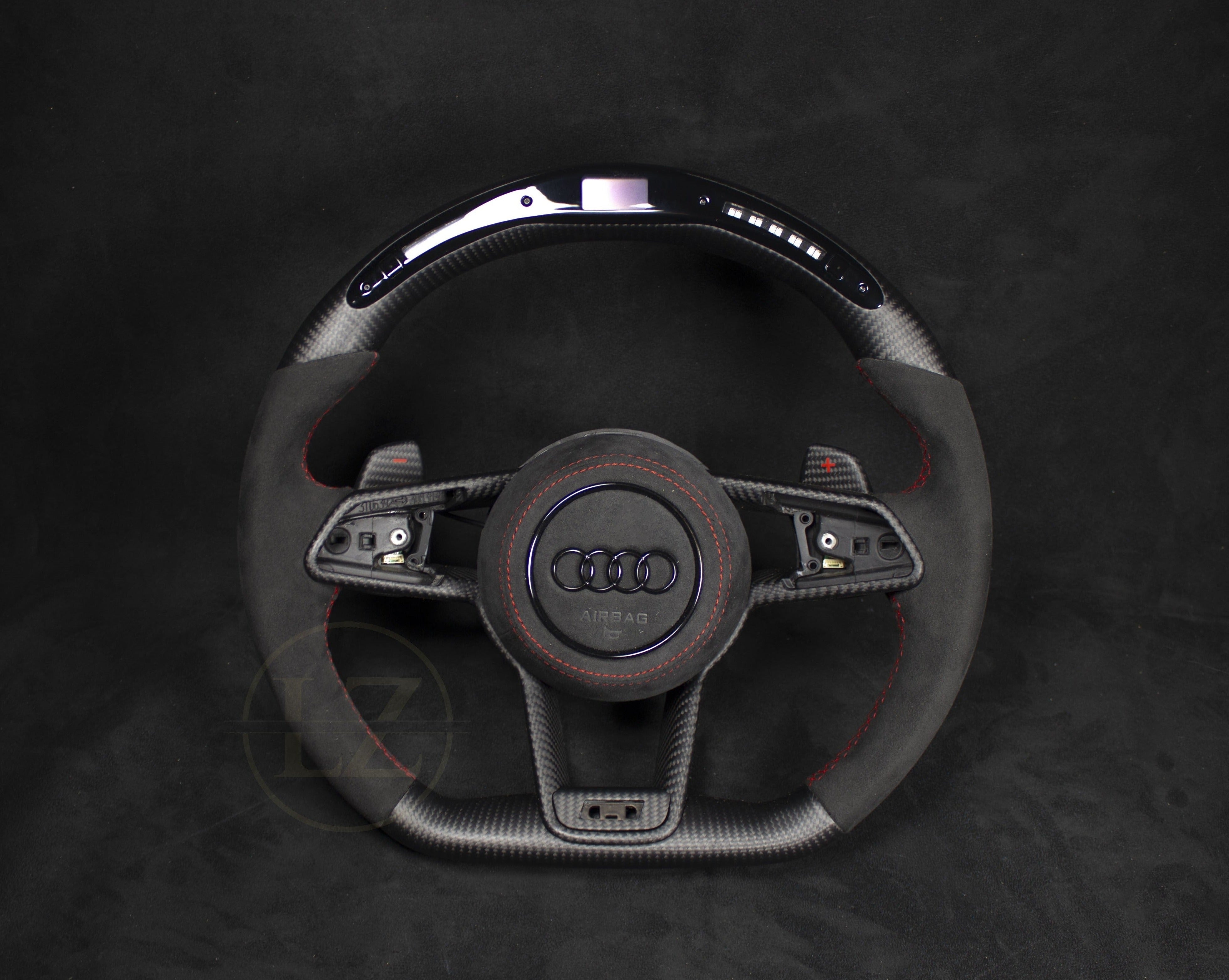 Audi R8 Alcantara/Matt Carbon Ratt med Røde Detaljer